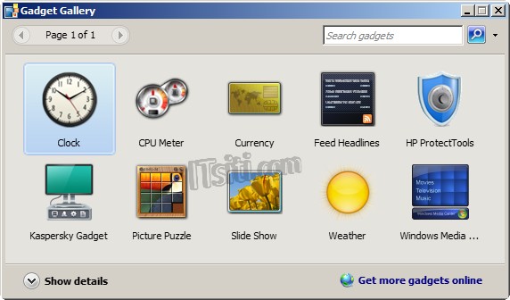 Add / Remove Gadgets in Windows 7 Desktop